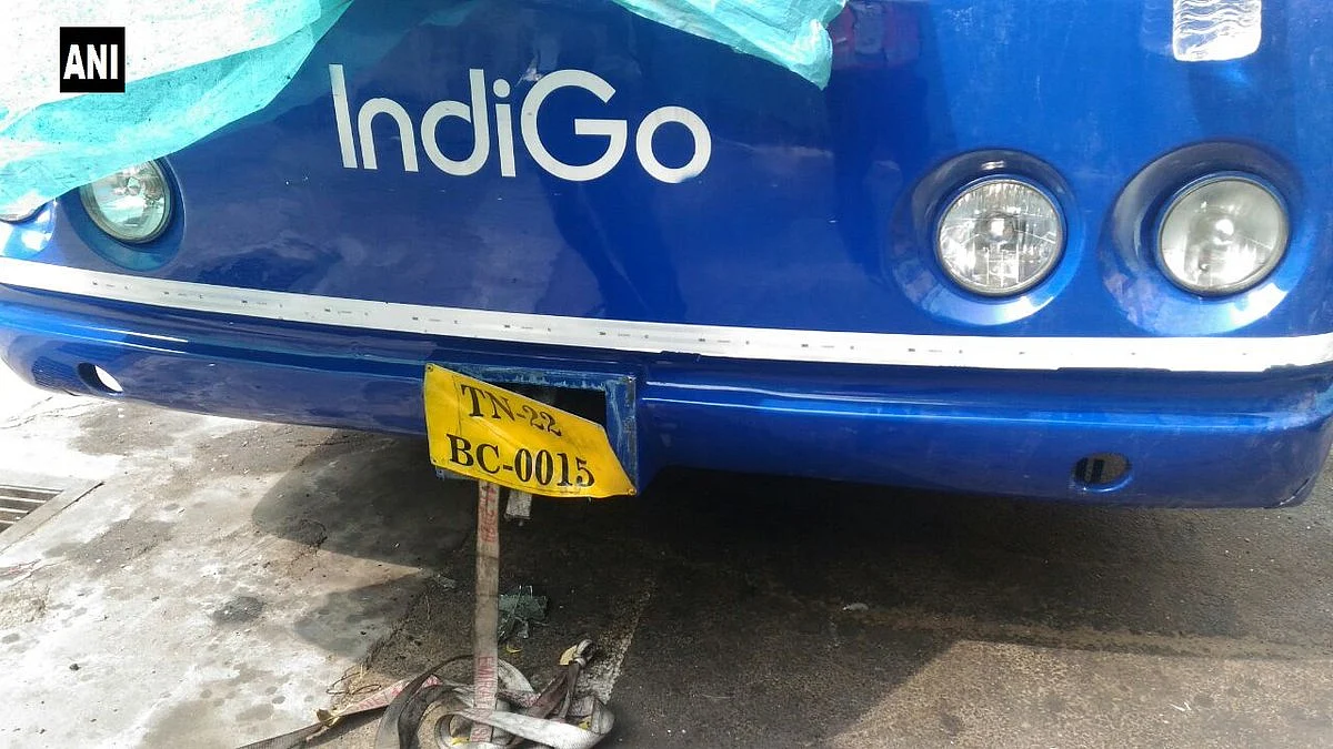 IndiGo Bus Catches Fire After Dropping Passengers; No Casualties