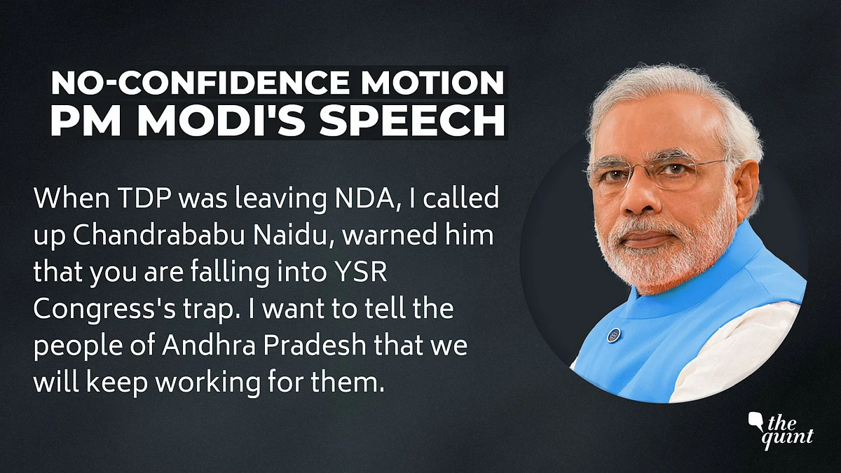 Pm Narendra Modis Speech During No Confidence Motion Key Highlights