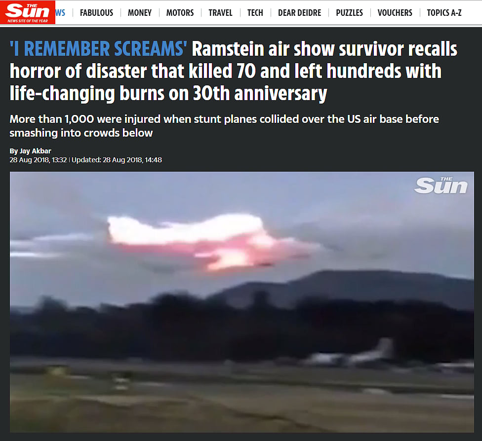 1988 Germany Air Show Disaster Passed off as Video from Recent Russian ...