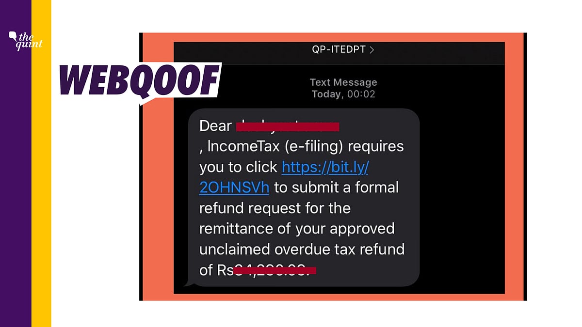 Fact Check Of Message Regarding Link to Request Income Tax Refund ...