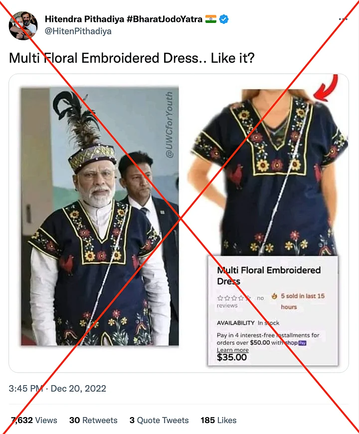 Fact-Check |Fact-Check: Photo Comparing PM Modi's Tribal Outfit to ...