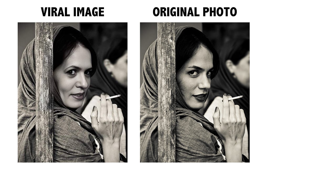 Fact-Check: This Is Not a Real Photo of a Young Sonia Gandhi Smoking a ...