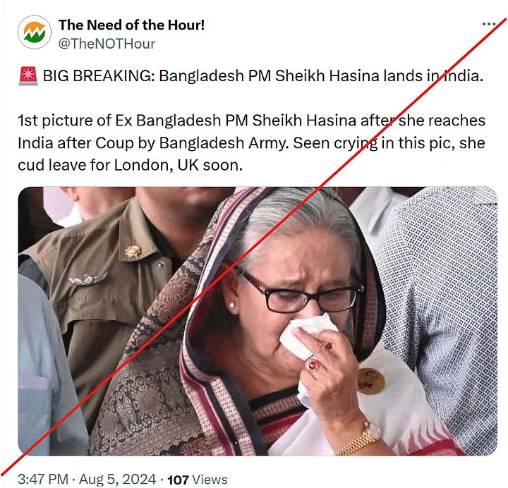 Fact-check | Old Photo of Sheikh Hasina Crying Falsely Shared as a ...