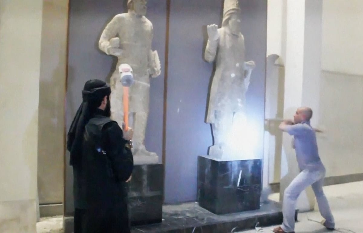 Video Shows ISIS Militants Destroying Ancient Artifacts in Mosul