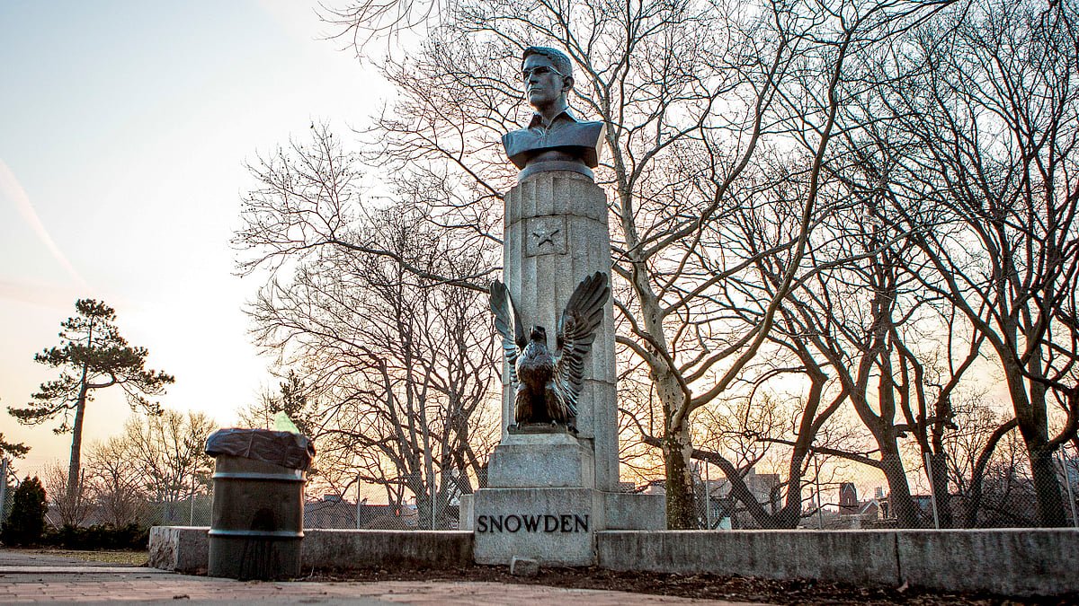 Edward Snowden Statue Surfaces in NYC Park, Removed