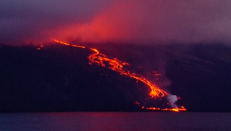 Watch: The Wolf Volcano is Still Active and Seaward Bound