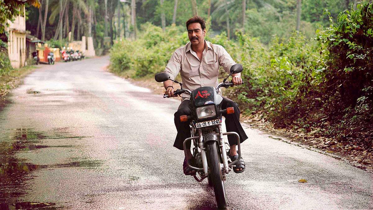 Ajay Devgan In Singham On Bike