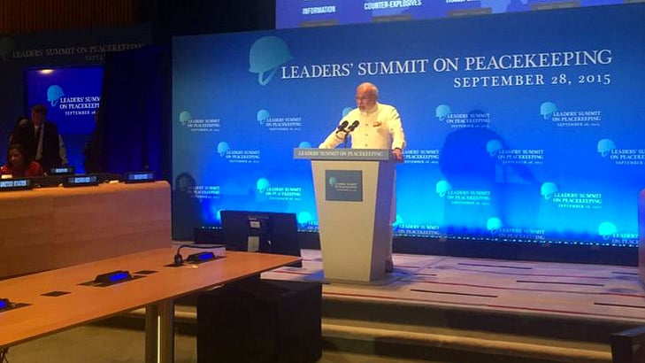 Sharif, Modi Wave at Each Other at UN Peacekeeping Summit