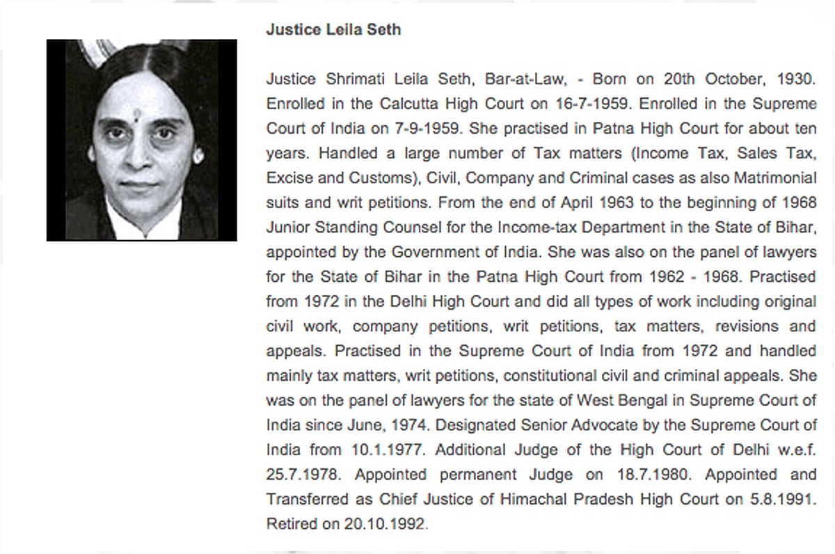 Remembering Leila Seth – Judge, Author, Woman Extraordinaire