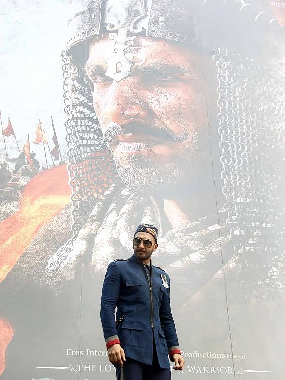 Ranveer Singh Launches Bajirao Mastani Poster