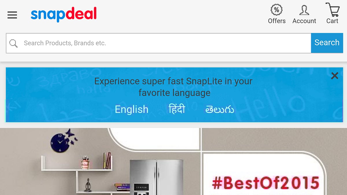 Snapdeal Goes Multilingual on its Mobile Site