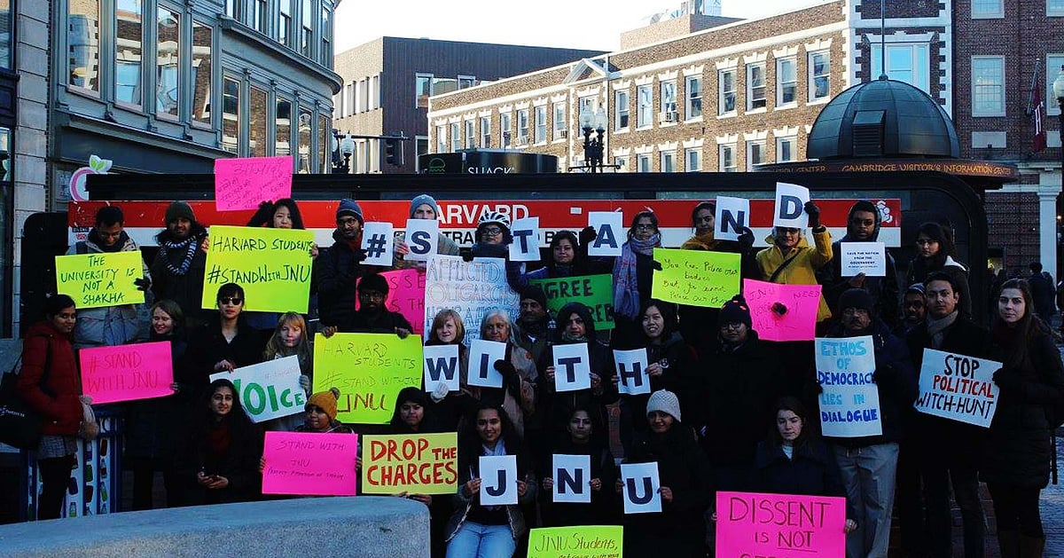 “Freedom of Speech Threatened”, Harvard Students Join JNU Protest