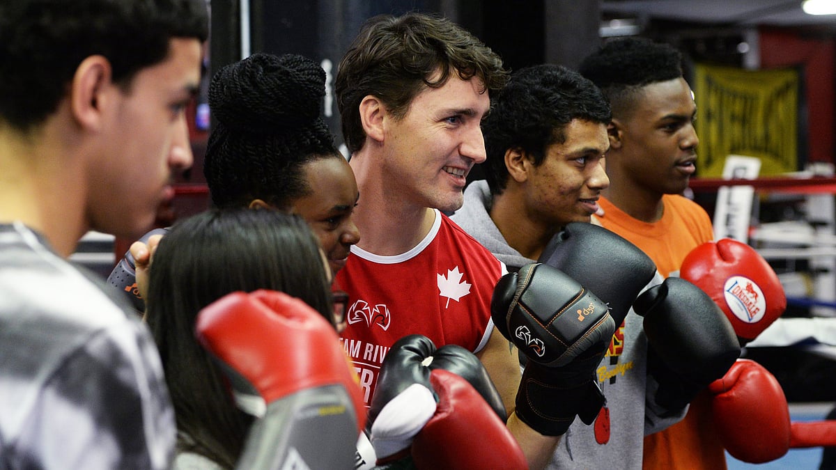 Canadian PM Trudeau Slips from Political Ring to Boxing Ring