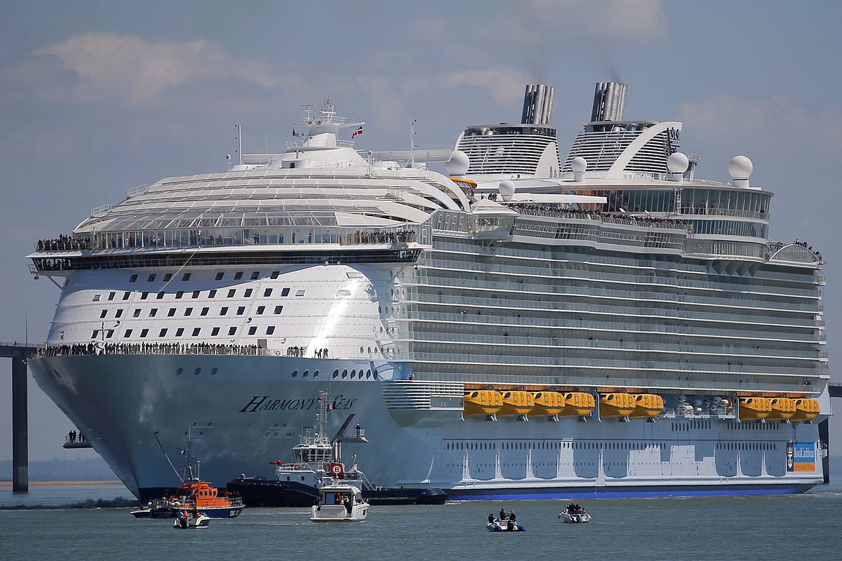 In Pics World s Largest Cruise Ship Sets Sail In Pics World s Largest Cruise Ship Sets Sail