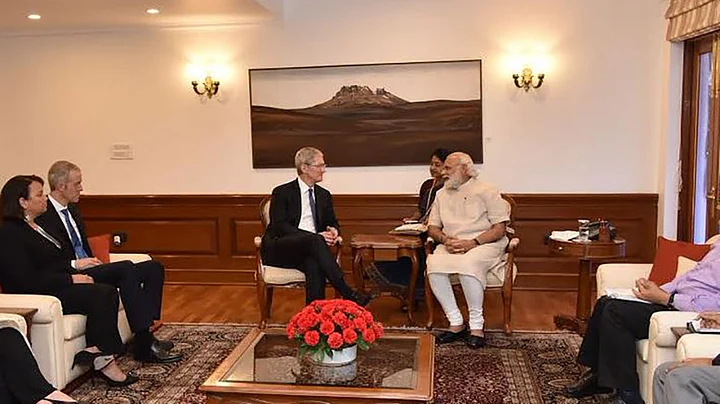 Tim Cook Meets PM Modi, Launches The Updated Narendra Modi App