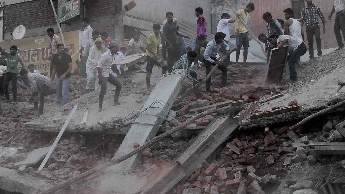 Meerut Building Collapse: One Person Rescued, Five Still Trapped