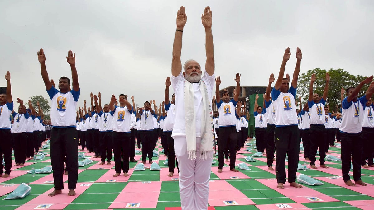PM Modi Leads Yoga Day Events, Says ‘Yoga Assures Health’