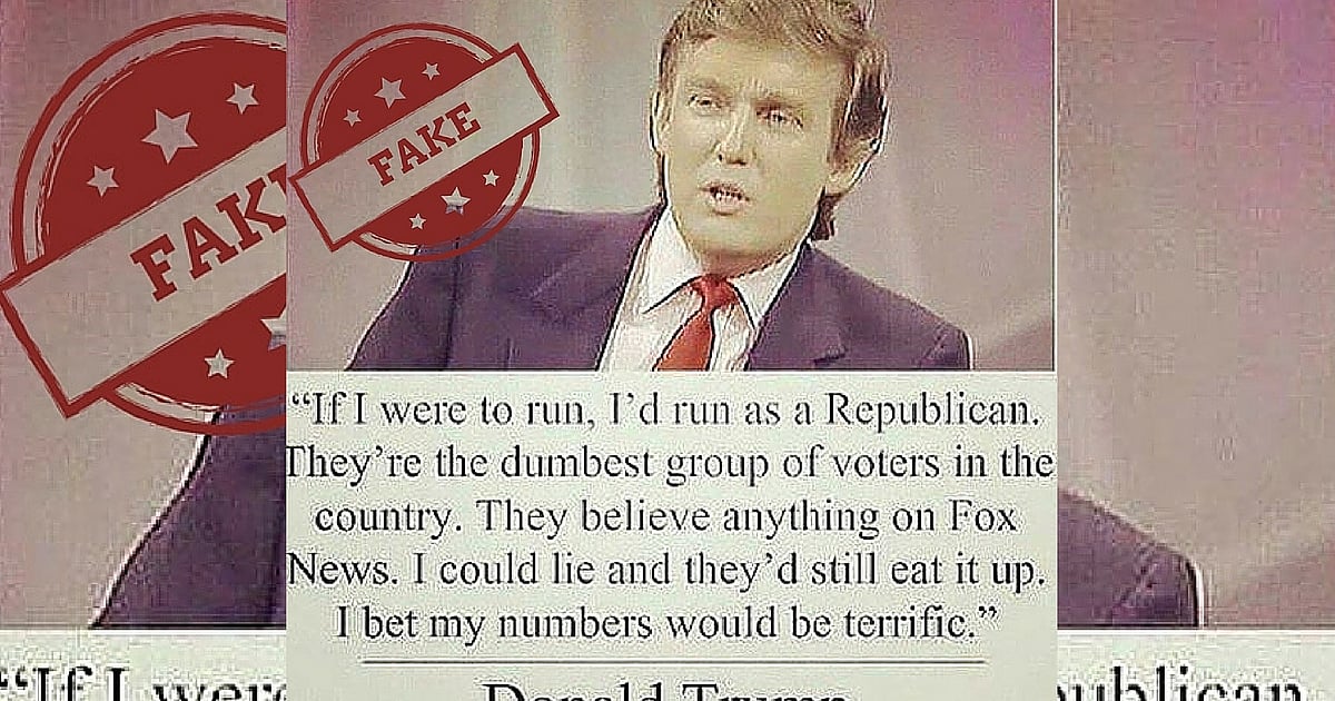 No, Trump Didn’t Call Republicans ‘Dumbest Group of Voters’ in ‘98