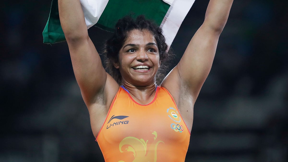 Ten Photos of Sakshi Malik Celebrating her Historic Bronze Medal