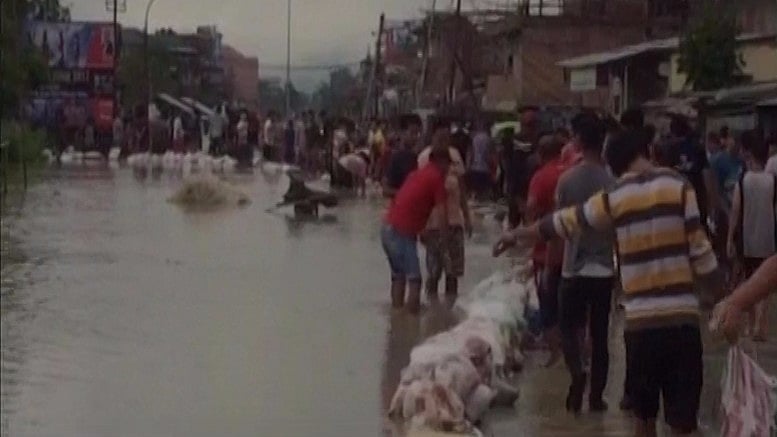 Imphal River Floods City as a Result of Cyclone Mora