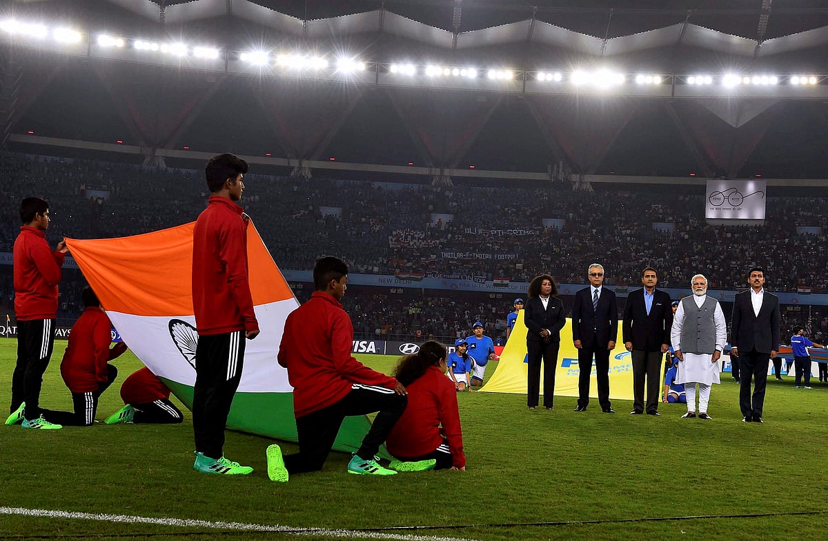 In Pictures: PM Modi Graces Indian Football’s Historical Moment
