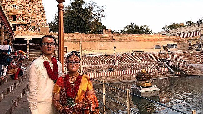 Japanese Couple Travels to India for a Perfect Tamilian Wedding