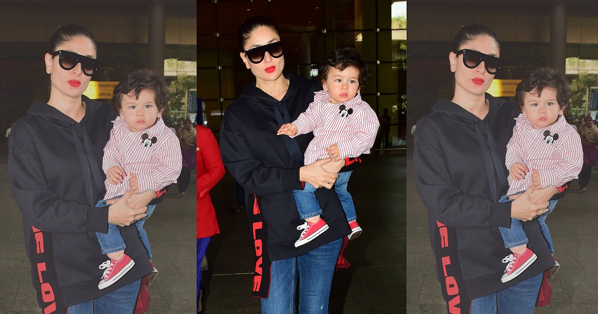 Kareena and Taimur Look Stunning, Even After a Long Flight