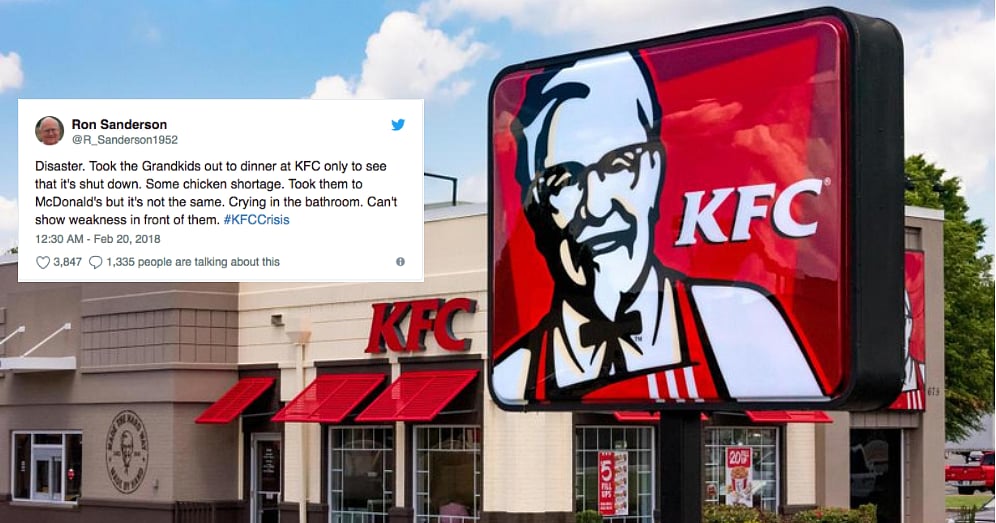 KFC Ran out of Chicken in the UK and Twitter Is Losing It!