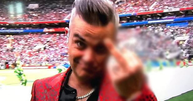 FIFA World Cup 2018: Robbie Williams Shows the Finger While World Cup ...