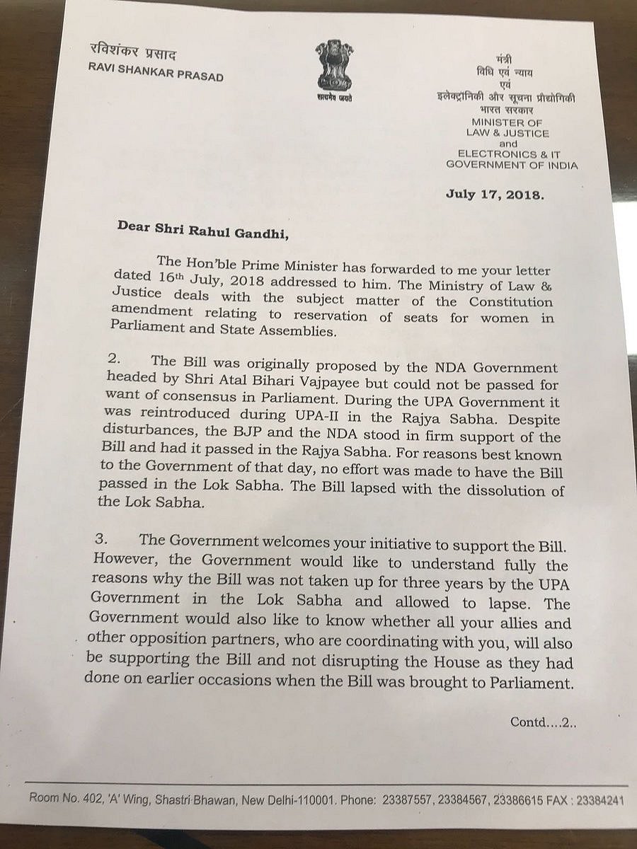 Let’s Pass Triple Talaq and Nikah Halala Bills Too: Govt to Congress