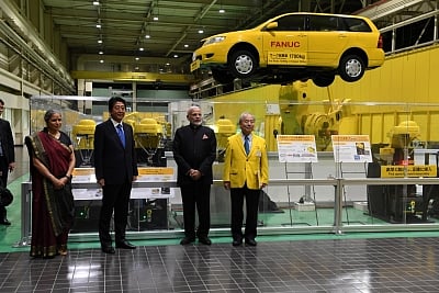Modi, Abe visit robotic, automation facility in Japan
