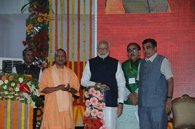 Modi inaugurates Varanasi Port, receives India's first inland cargo vessel