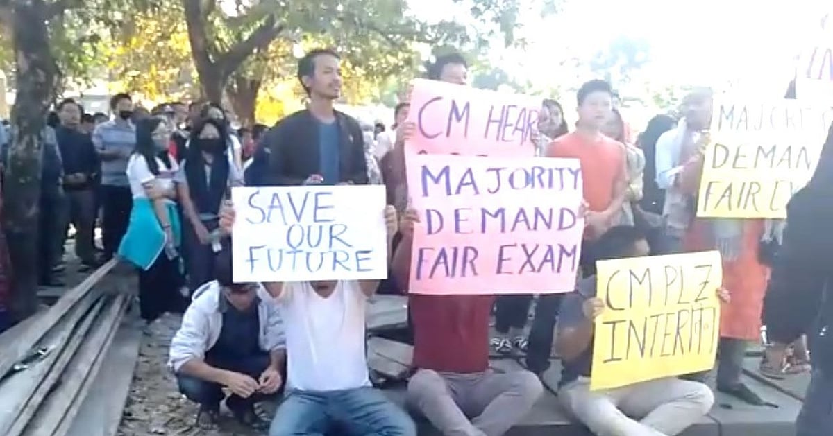 aspirants-protest-in-arunachal-pradesh-as-appsc-conducts-exams