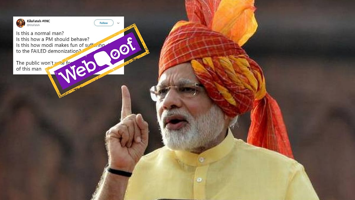 Manipulated Video Claims PM Narendra Modi Mocked Indians After ...
