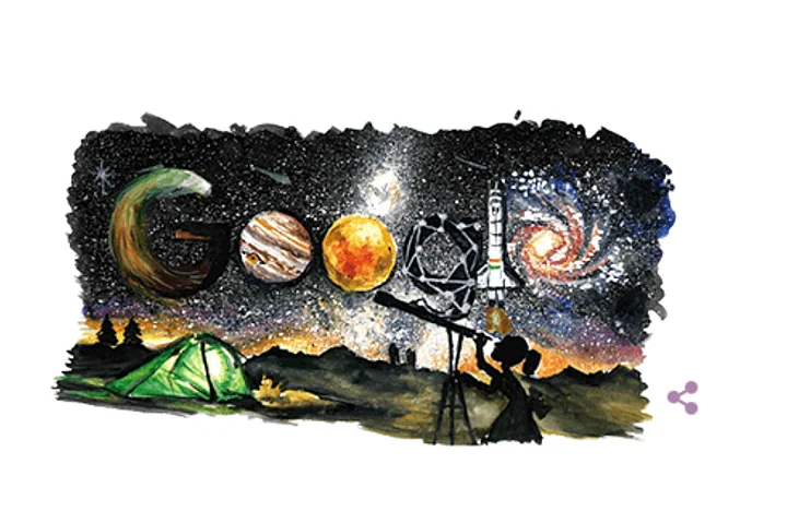 Children’s Day | Google Doodle Celebrates Space and Stars Created by ...