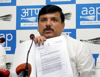 AAP MP Sanjay Singh attends Gehlot's swearing-in