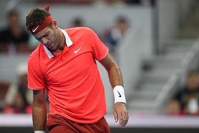 Del Potro back training after knee injury