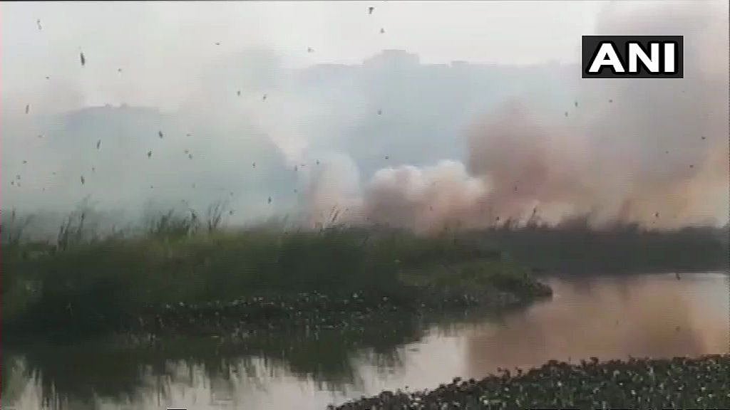 Varthur Lake in Bengaluru Catches Fire Again, Smoke Engulfs Area