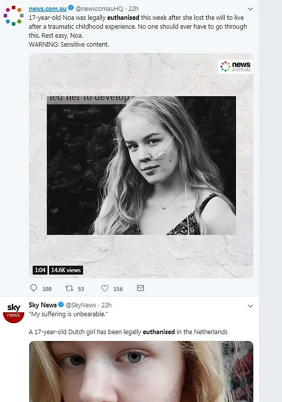 Dutch Girl, Noa Pothoven Age 17, Death: Confusion Over Death of Dutch ...