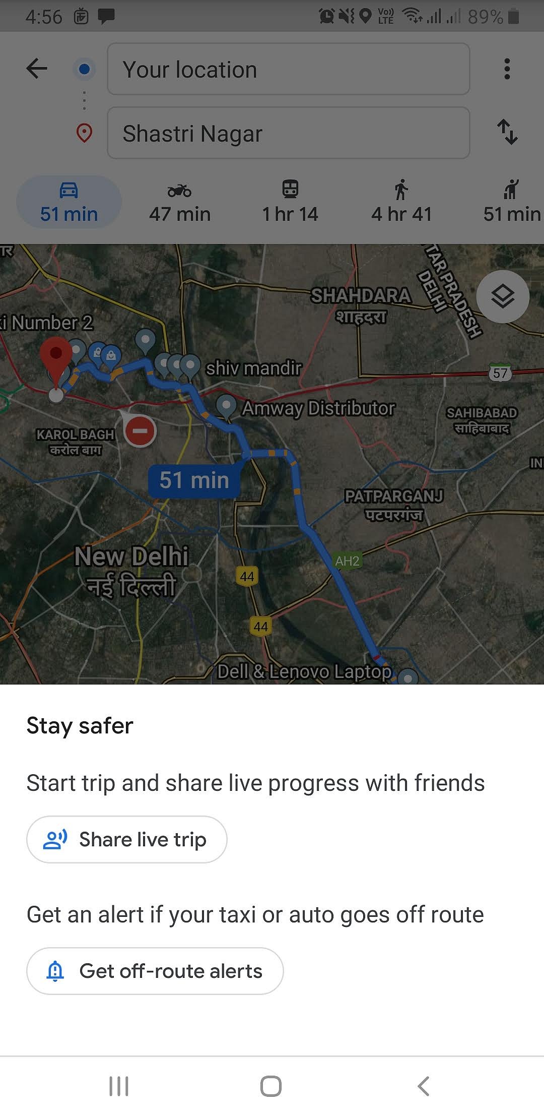 Google Maps to alert passengers if cab drivers deviate from route