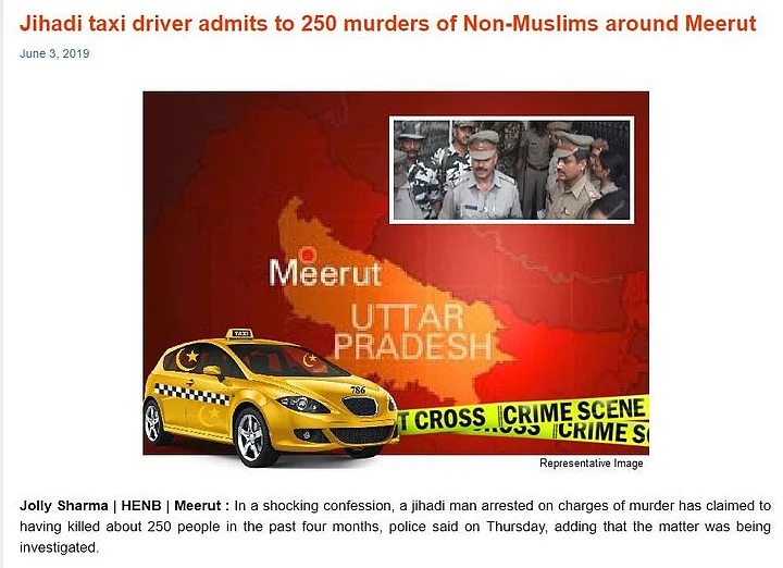 Muslim Taxi Driver Kills Passengers in Meerut Viral Post Fact Check ...