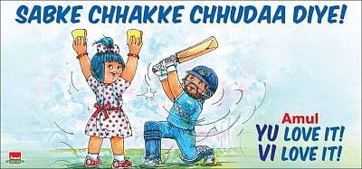 Amul dedicates cartoon in Yuvraj Singh's honour
