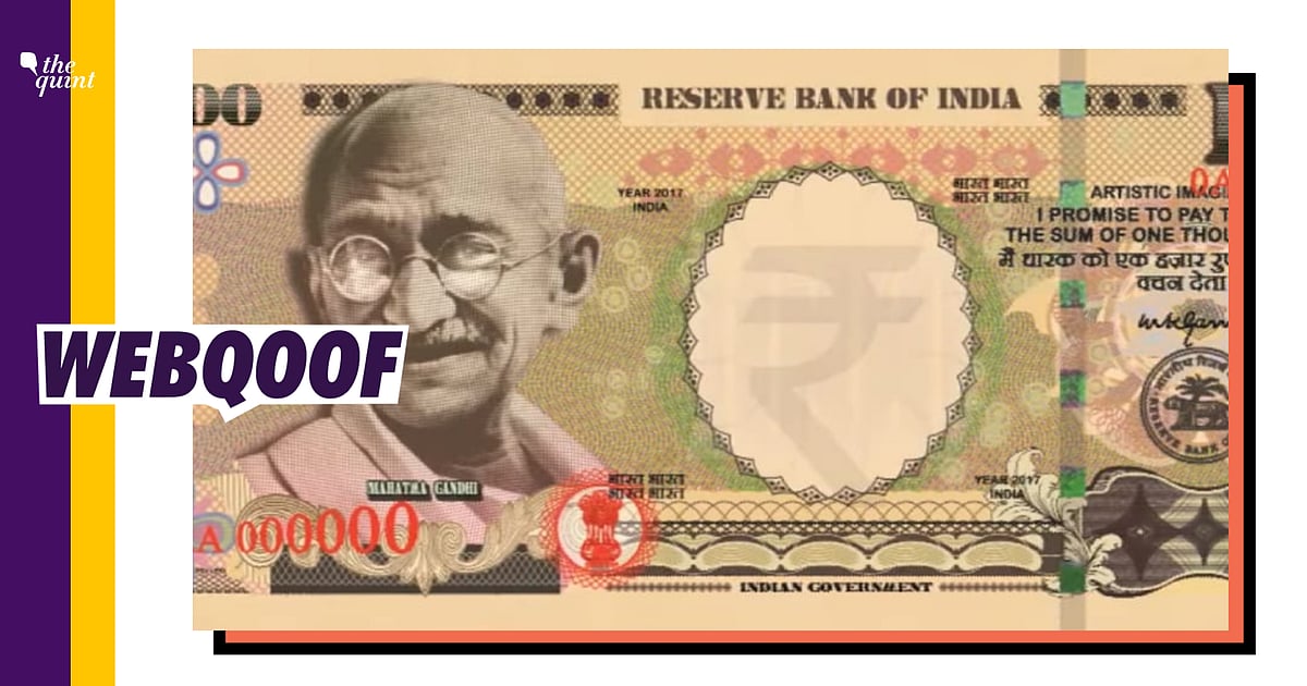 Fact Check of RBI Issues Rs 1000 Notes: Has RBI Issued New Rs 1,000 ...