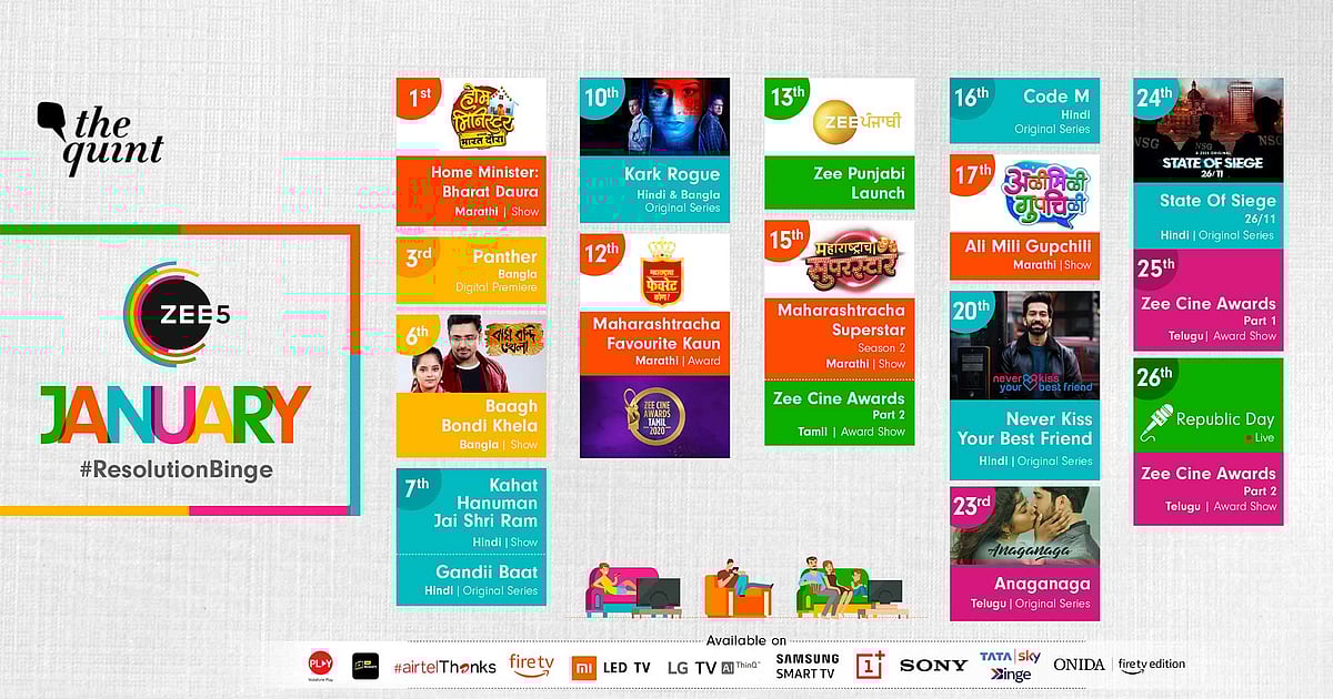 New Series On ZEE5 To Be Released in Jan 2020: OTT Platform ZEE5 Line ...