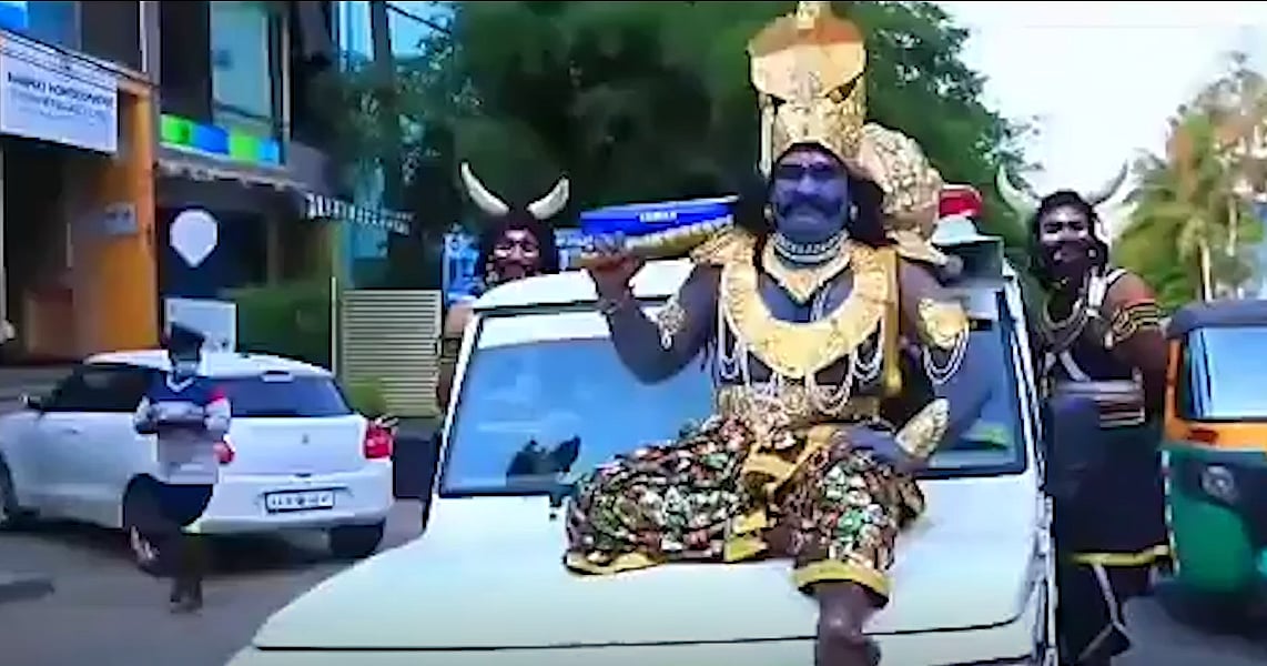 Video: ‘Yamraj’ on the Streets of Bengaluru to Deter Citizens From ...