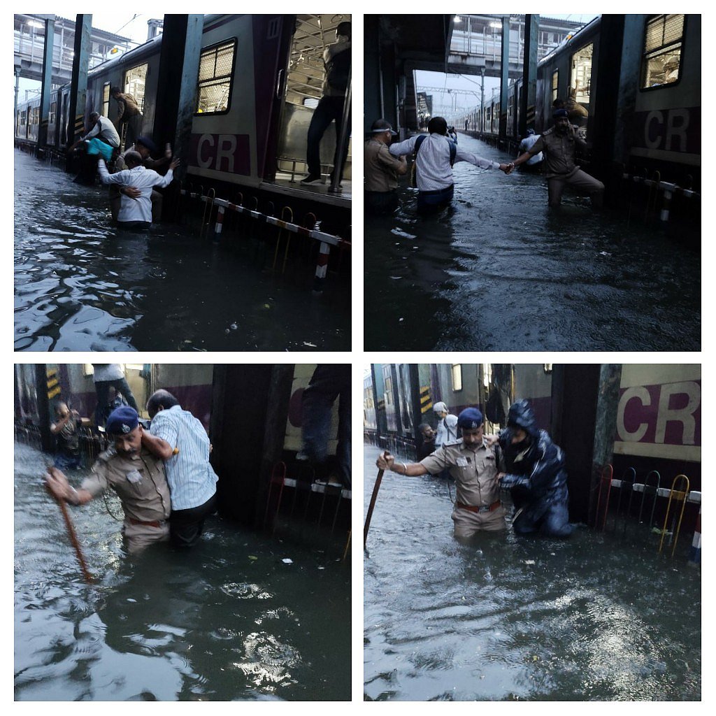 Hundreds Stranded as 2 Mumbai Local Trains Stuck on Flooded Tracks
