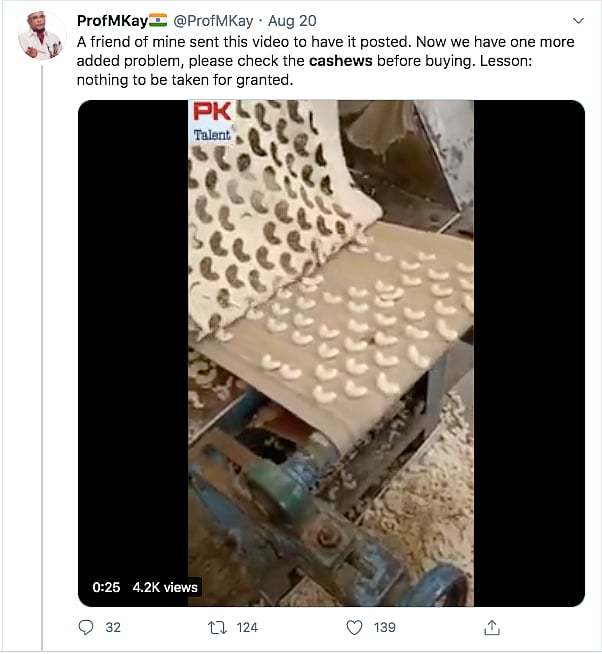 Fact Check: Fake Cashews Made in India? No, They’re Cashew-Shaped Biscuits!