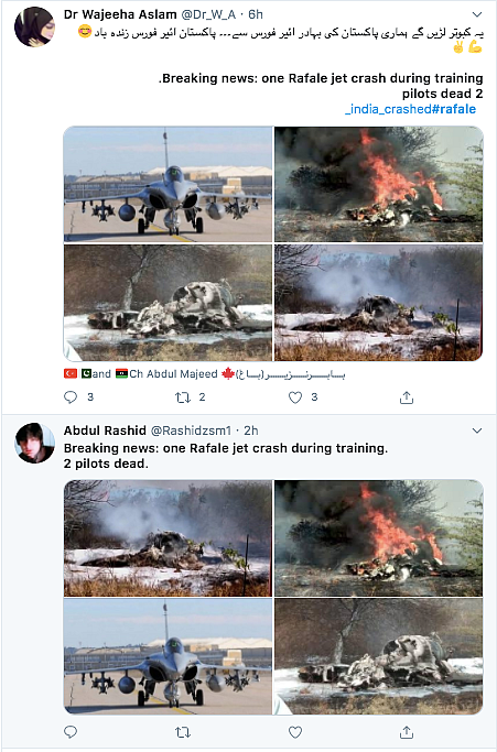 Fact Check of Rafale Crash | Old Photos of Mirage 2000 Crash in 2019 ...