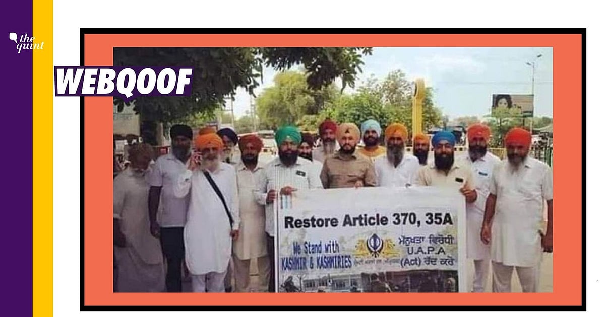 Fact Check of Image of Farmers Wanting Restoration of Article 370 ...