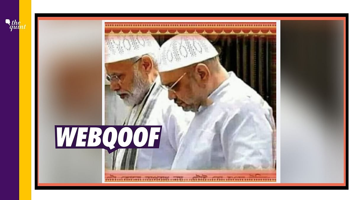Fact Check | Edited Image of PM Modi, Amit Shah Wearing Skull Caps Goes ...